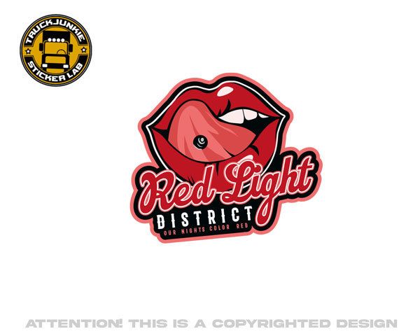 Autocollant red light district - Trucketvanshop