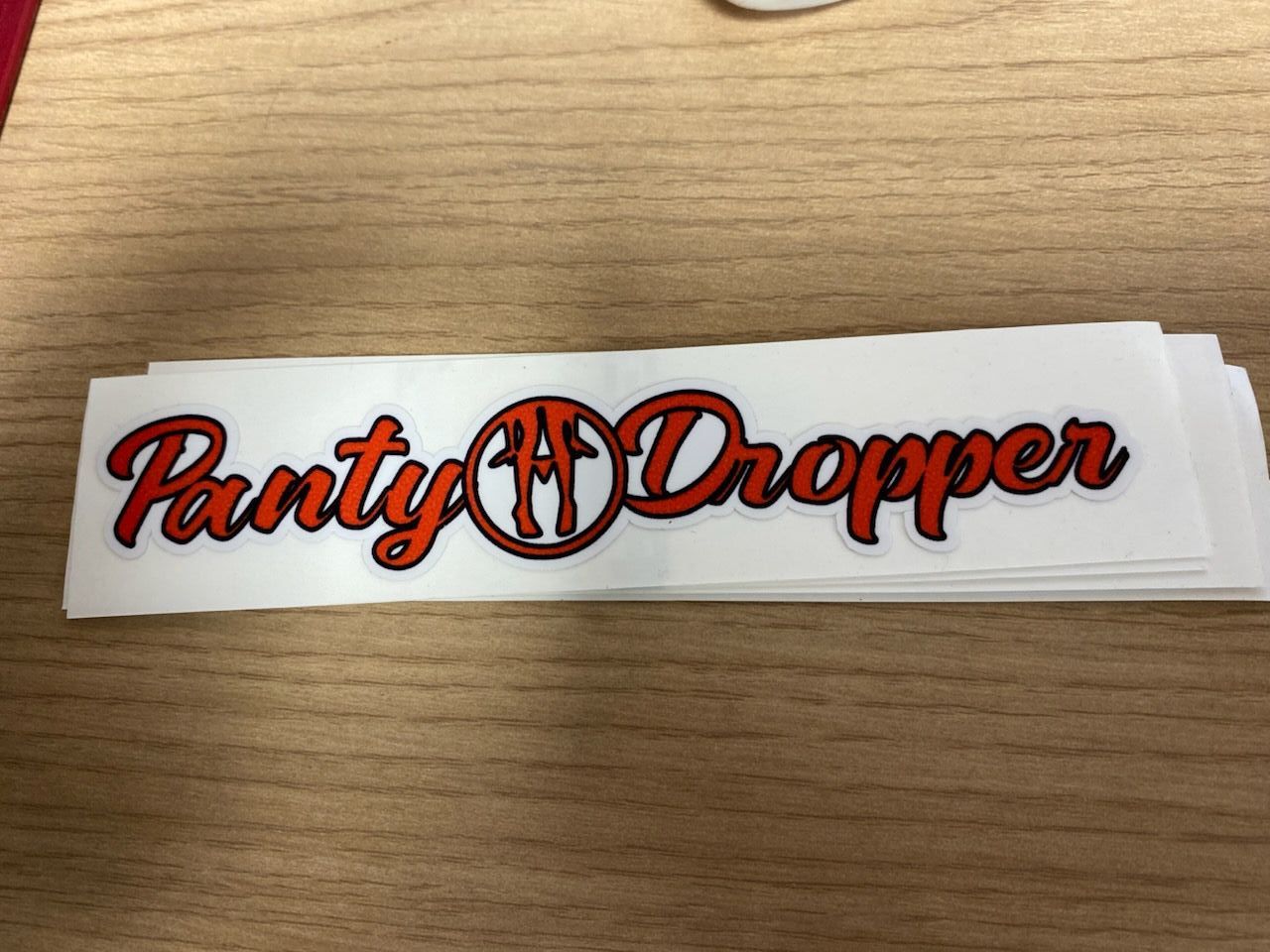 Autocollant panty dropper rouge - Trucketvanshop