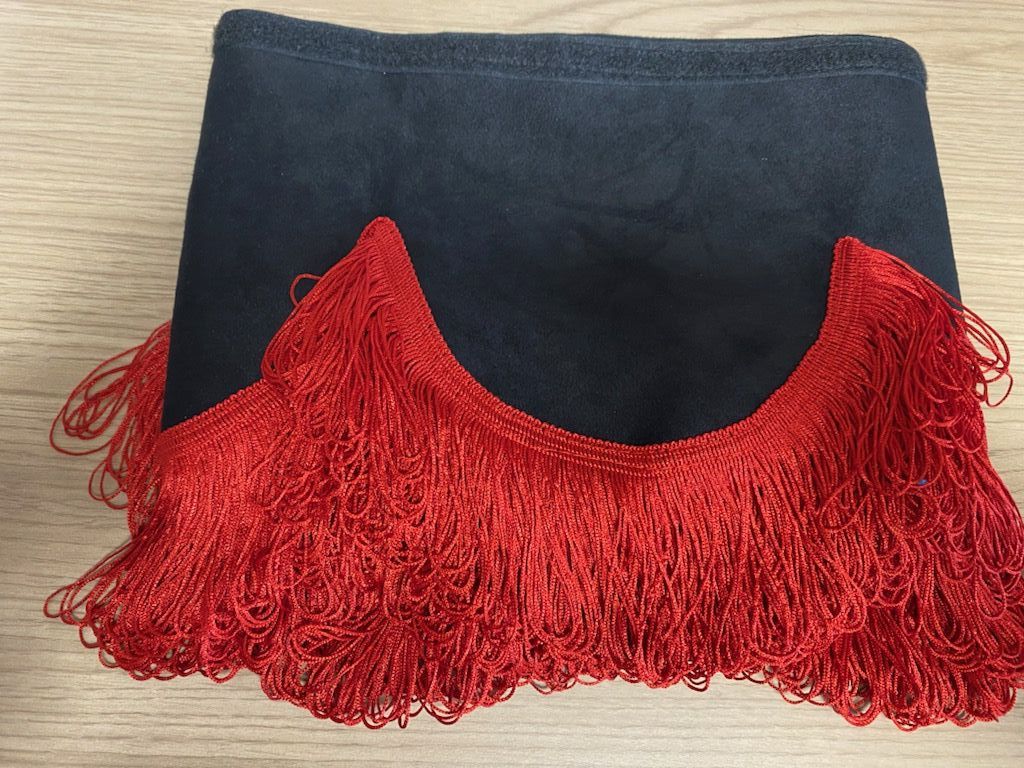 Frange gamme aux10 13 arches noir fil rouge fin long - Trucketvanshop