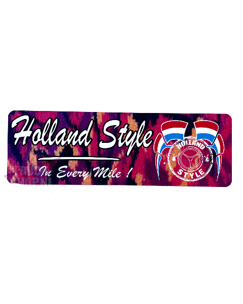 Plaque aluminium Holland style aspect danois rouge 30X10cm - Trucketvanshop