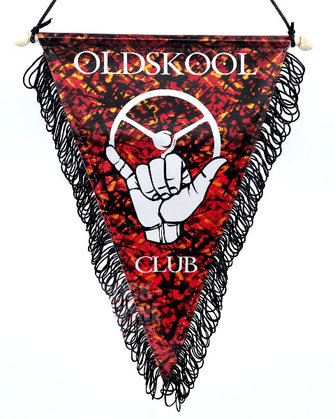 Fanion Oldskool aspect danois rouge - Trucketvanshop