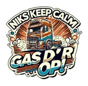 Autocollant Niks keeps calm gas d'rop! camion - Trucketvanshop